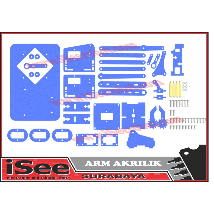 Jual robot arm acrylic Diy arm akrilik kit rangka lengan for Arduino 4 dof | Shopee Indonesia