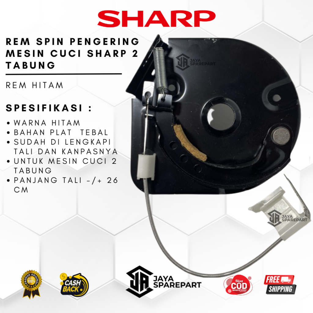 Jual Rem Spin Pengering Mesin Cuci SHARP 2 Tabung | Rem Cakram Dinamo ...