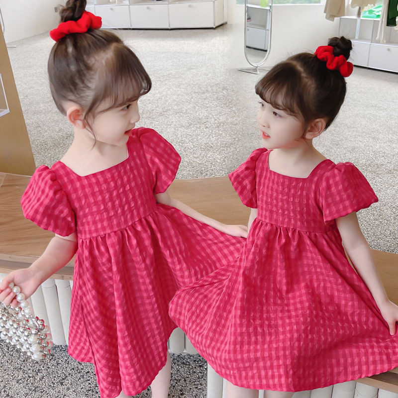 Jual Haasya Kids 1-8 Tahun Gaun anak perempuan Gaun lengan puff Kupu ...
