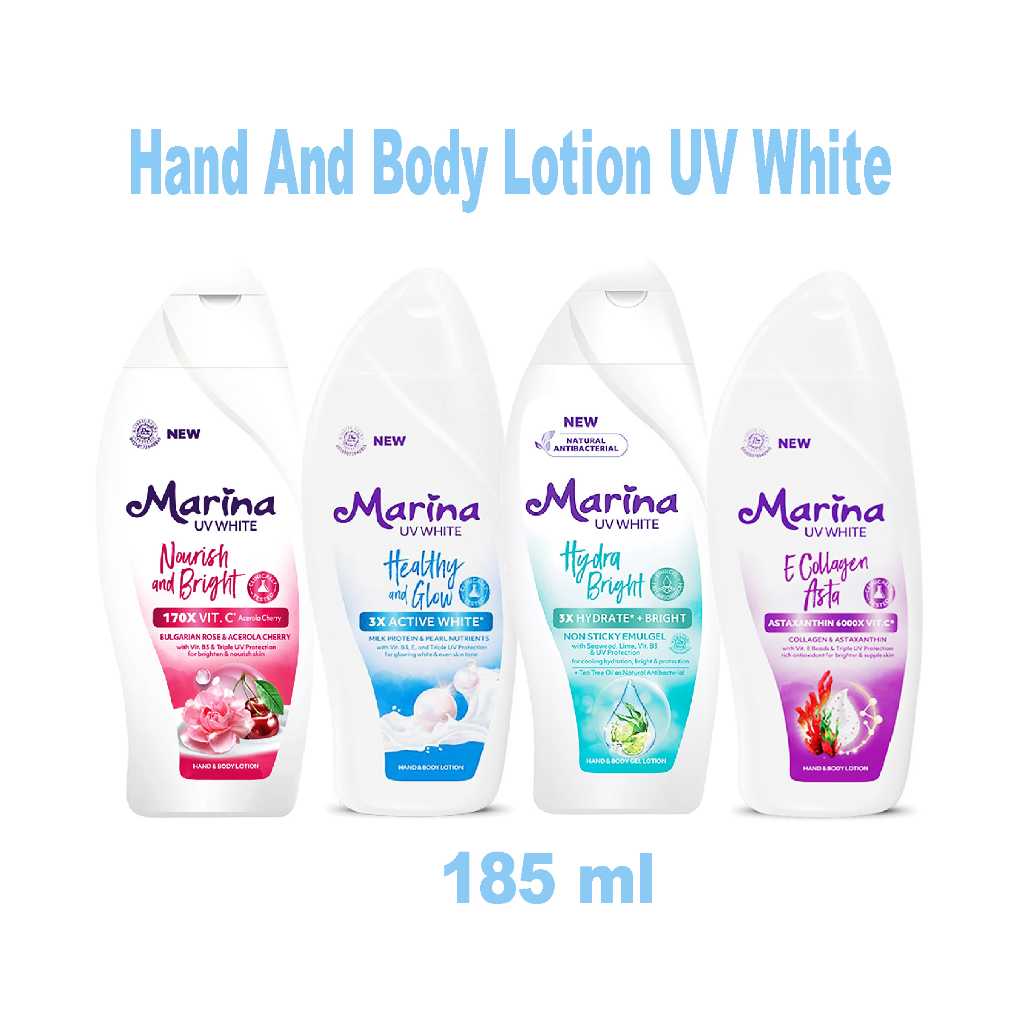 Jual Marina UV White Hand And Body Lotion Nourish and Bright / Healty ...