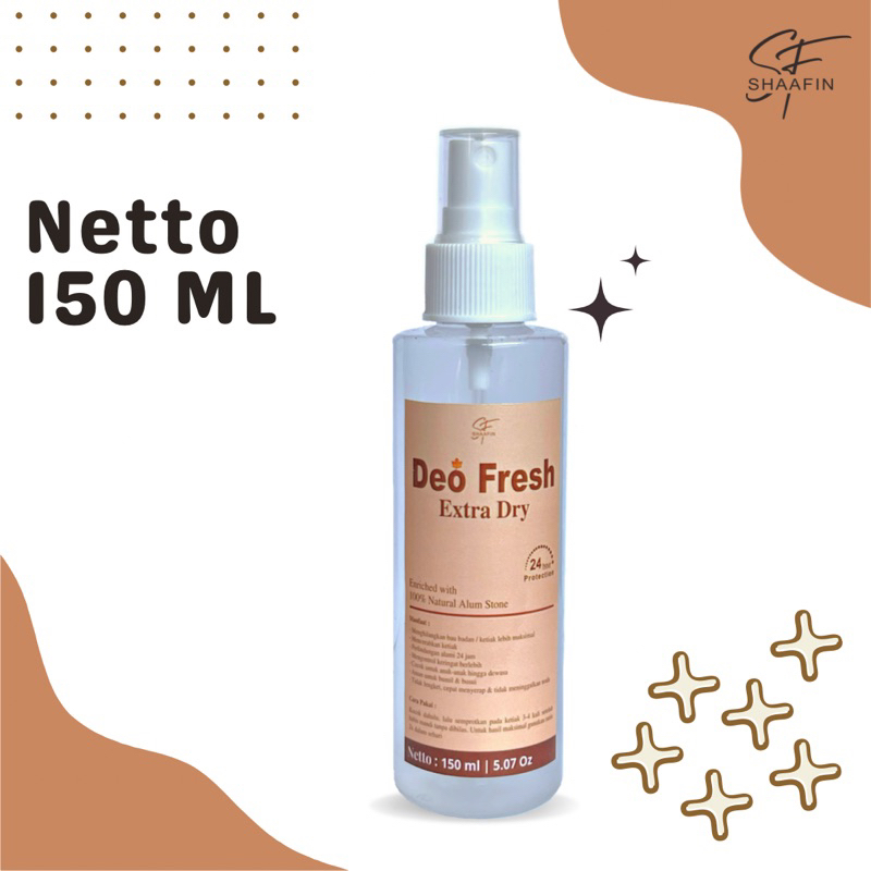 Jual Natural Deodorant Tawas Spray Antiperspirant Extra Dry | Shopee ...