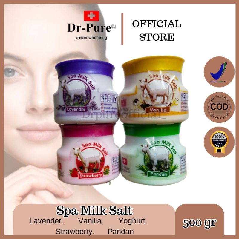 Jual DR PURE SPA MILK SALT LULUR BODY SCRUB DRPURE 500 GRAM | Shopee ...