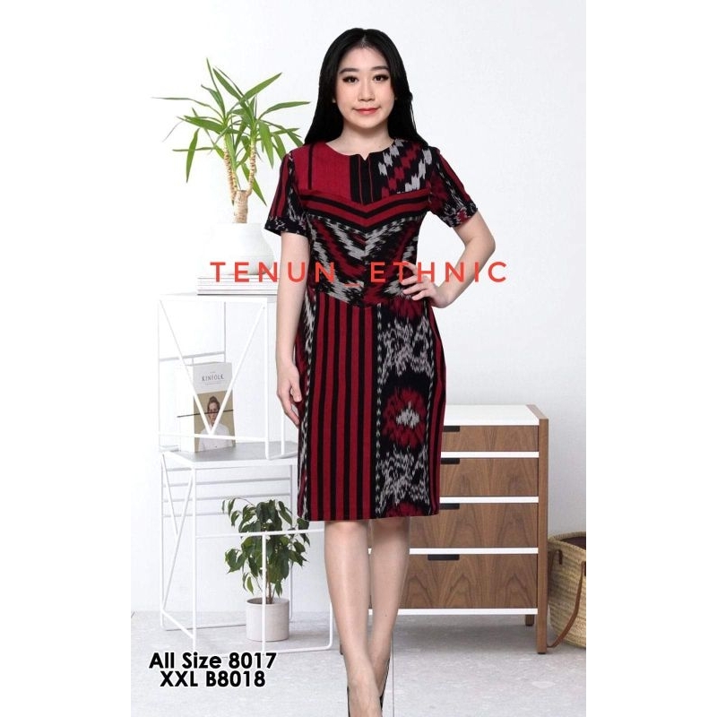 Jual dress tenun wanita terbaru - dress tenun - tunik tenun - baju tenun wanita - dress batik ...