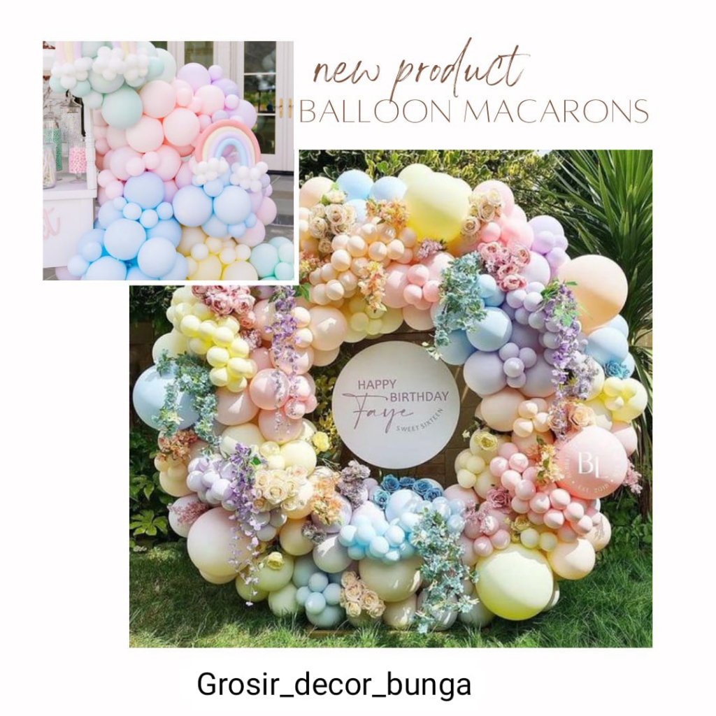 Jual YM 1PACK (100 &200PCS ) BALON LATEX MACARONS PASTEL 7 / 10 / 12 ...