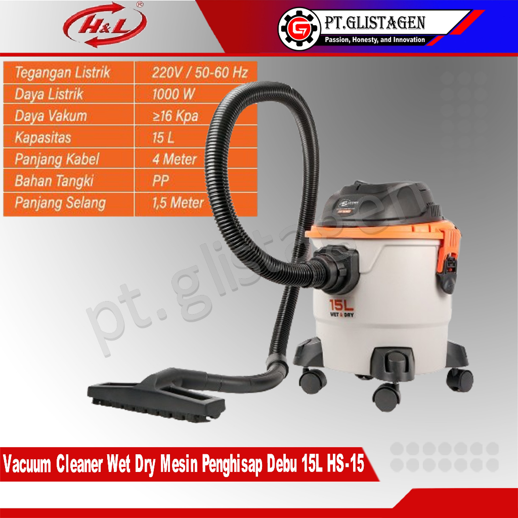 Jual HL HS-15WD Vacuum Cleaner Mesin Penyedot Debu Basah Kering 15 Liter | Shopee Indonesia