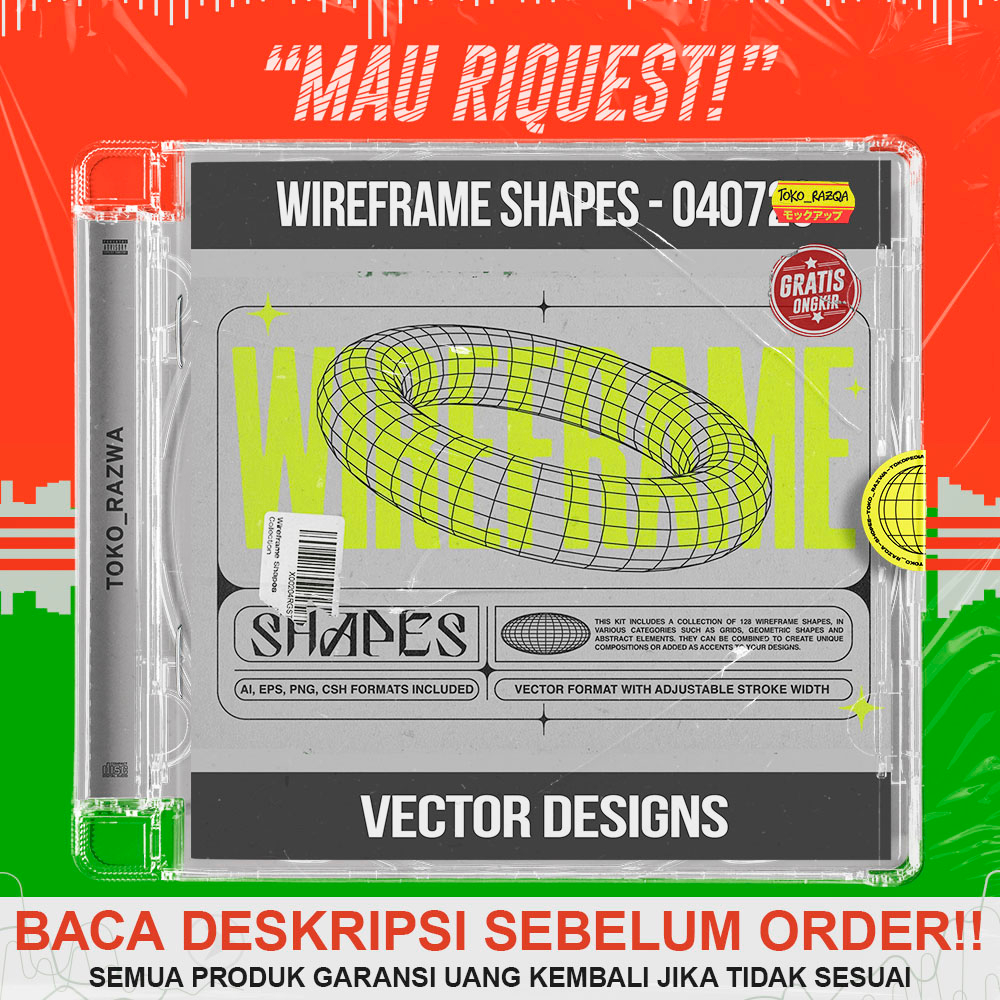 Jual 120 Element - Wireframe + Shapes Photoshop - 040723 | Shopee Indonesia