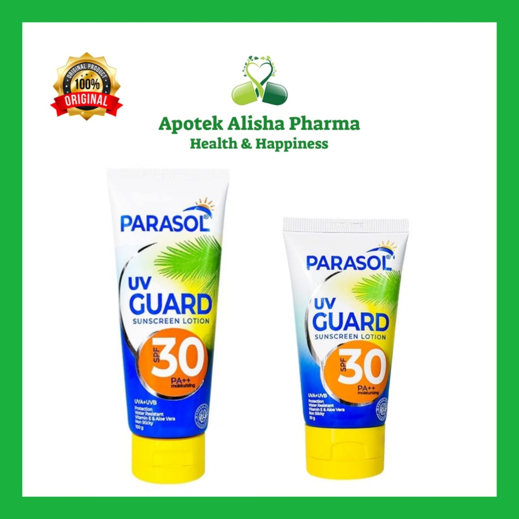 Jual Parasol UV Guard Suncreen Lotion SPF 30 50ml / 100ml - Krim Tabir ...