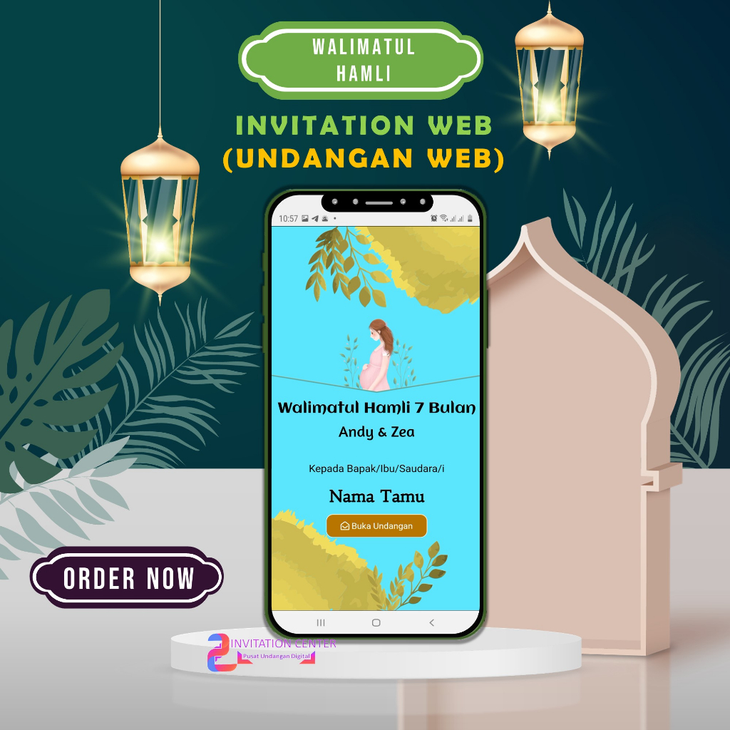 Jual Undangan Digital Web Kehamilan / Undangan 7 Bulanan Kehamilan ...