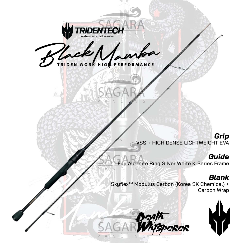 Jual Joran Tridentech Black Mamba | Joran UL | Joran Casting | Joran Ultra Light | Shopee Indonesia