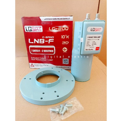 Jual LNB LGSAT Parabola Dual C Band untuk 2 Receiver | Shopee Indonesia