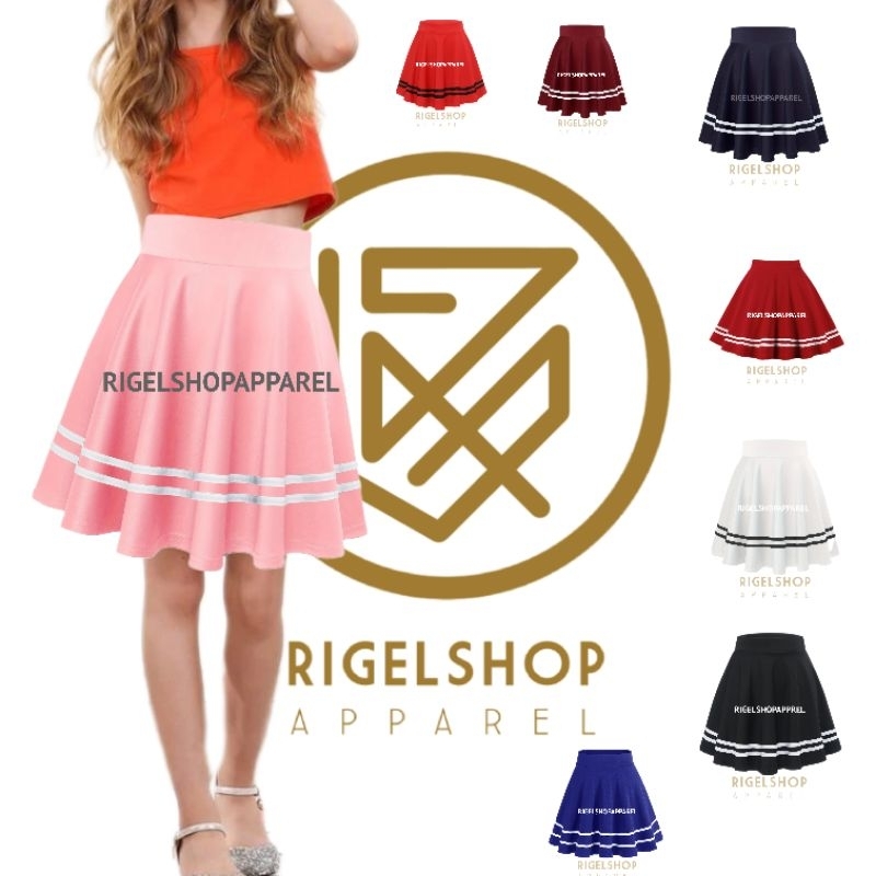 Jual rok pendek anak rok mini anak rok anak polos rok anak list putih ...