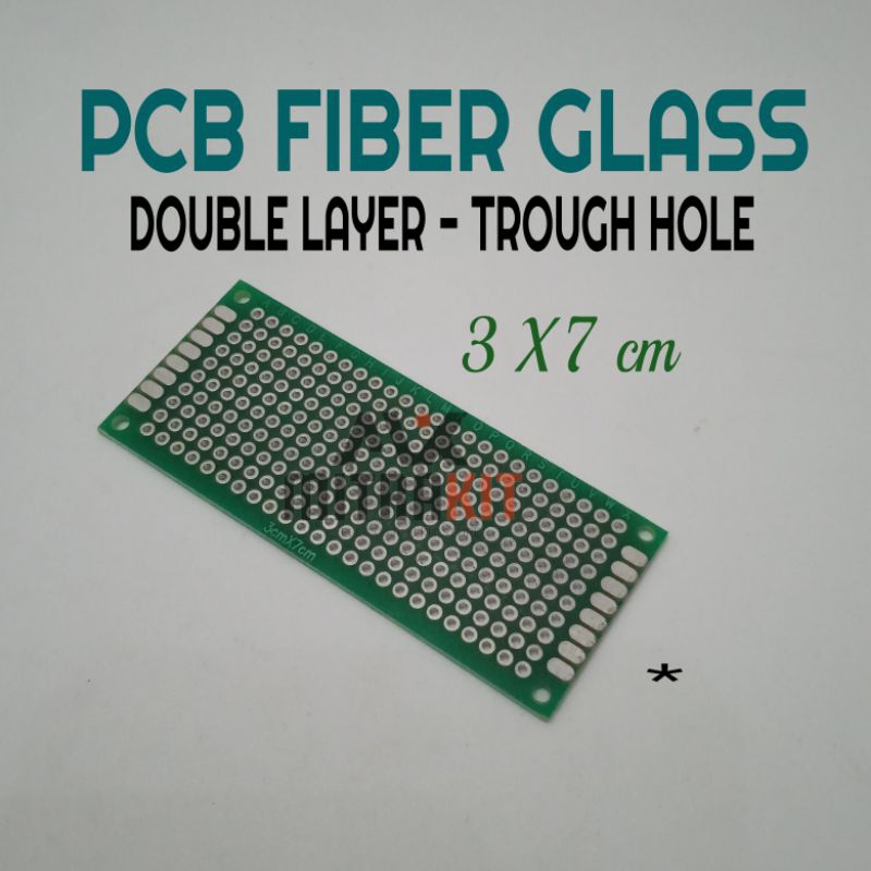 Jual PCB FIBERGLASS 3x7cm PCB dot Matrix thru Hole Double layar 3*7cm ...