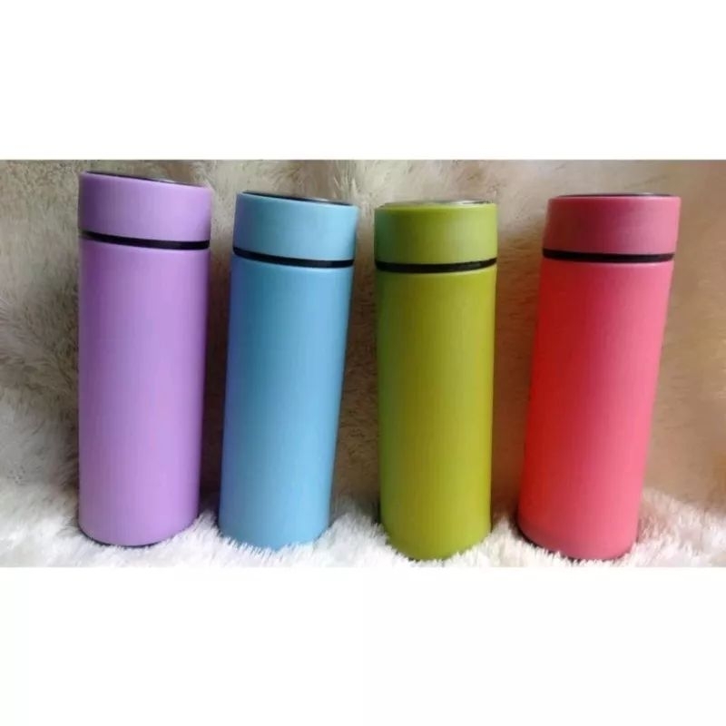 Jual BOTOL KACA WARNA POLOS/ BOTOL AIR MINUM MURAH COVER PLASTIK ...