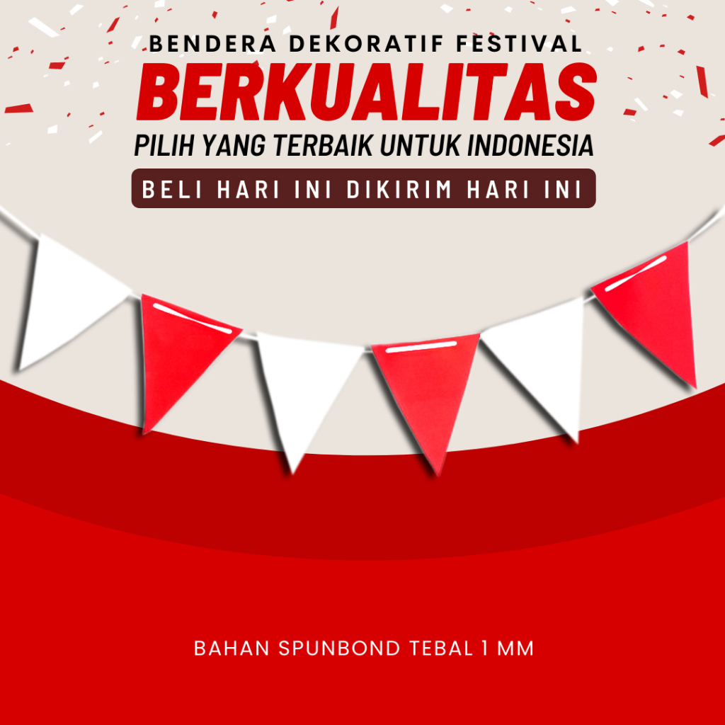 Jual Bendera Merah putih Dekoratif Festival Karnaval Agustusan | Shopee ...
