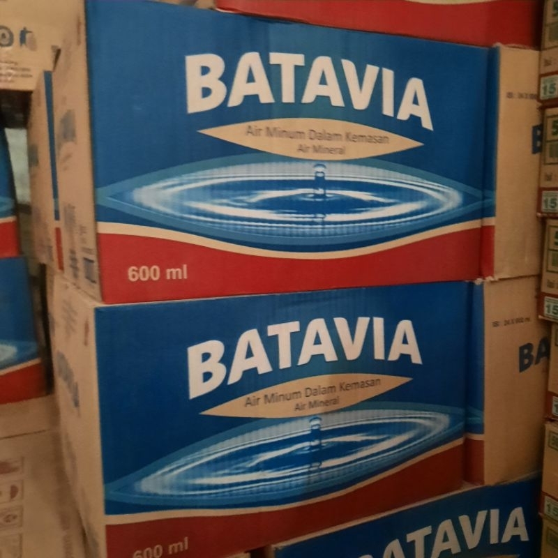 Jual AIR MINERAL BATAVIA 600ML 1 DUS ISI 24 BOTOL | Shopee Indonesia