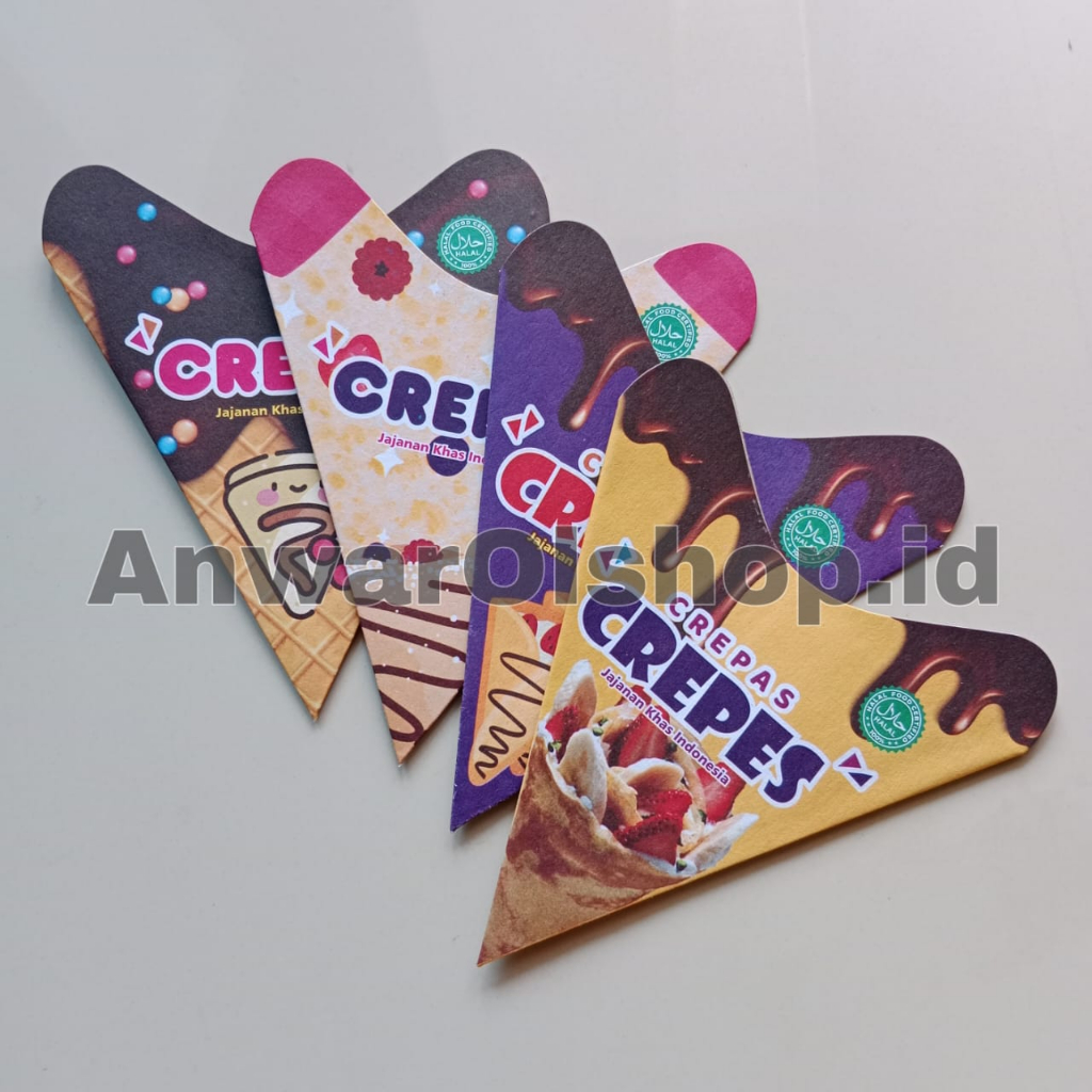 Jual Kemasan Crepes 1 Pack 4 Gambar Isi 100 Pcs // Bungkus Crepes ...