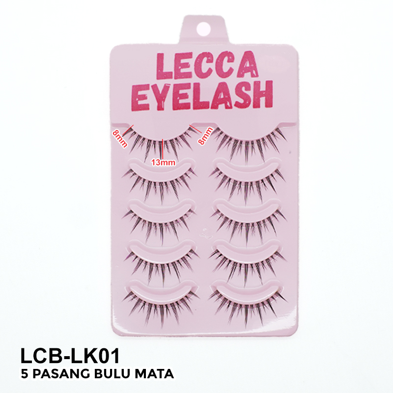 Jual Bulu Mata Palsu Natural LECCA Eyelash Extension 3D Set 5 Pairs ...