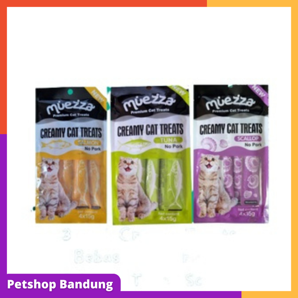 Jual PETSHOP BANDUNG (1 Pack Isi 4x15gr) MUEZZA Creamy Treats - Snack ...