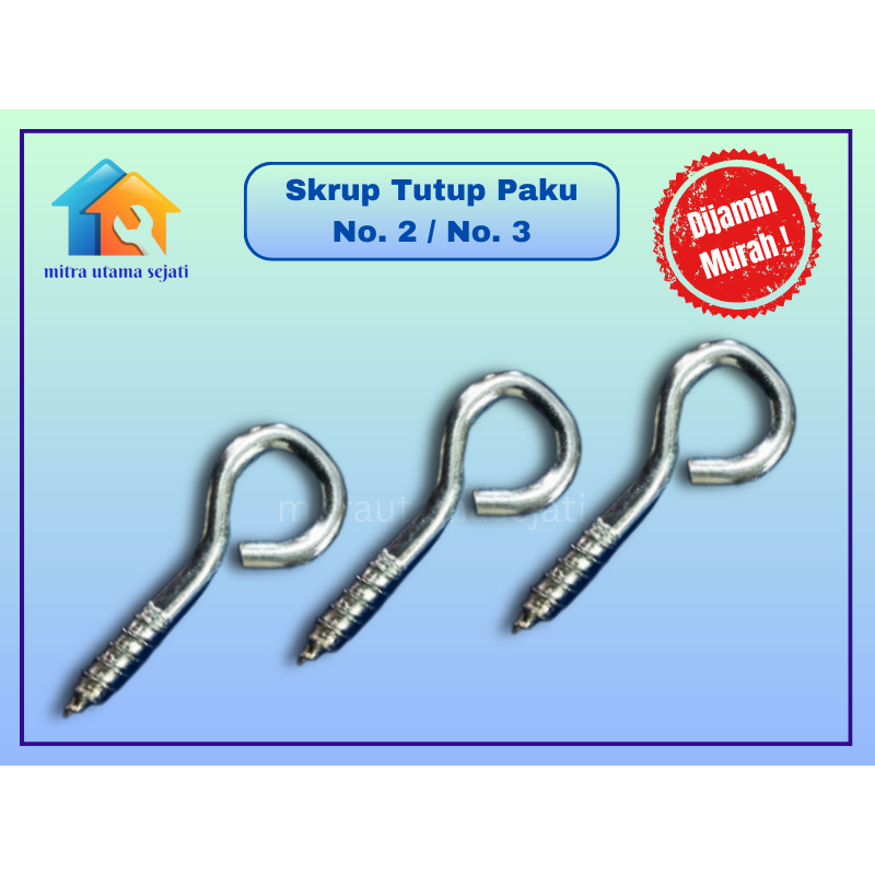 Jual Sekrup Tutup Skrup Paku Ulir Gantungan Kunci No. 2 / No. 3 Per ...