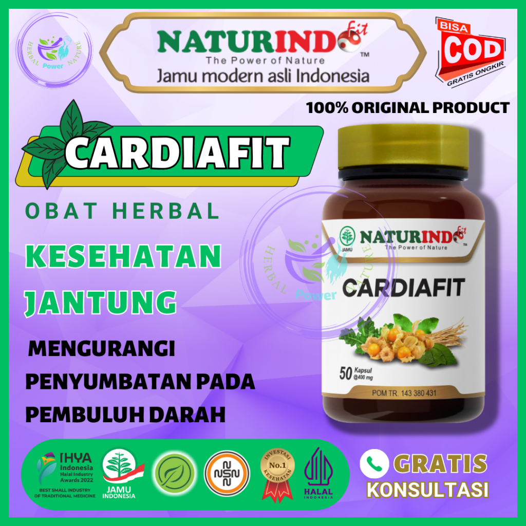 Jual Herbal CARDIAFIT NATURINDO Obat Jantung Berdebar Jantung Koroner ...