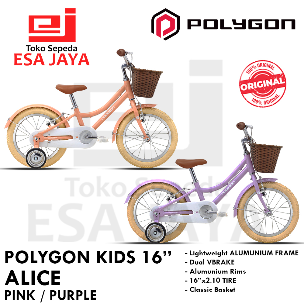 Jual Polygon Kids Alice 16 Sepeda Anak Mini Alumunium Pink Purple ...