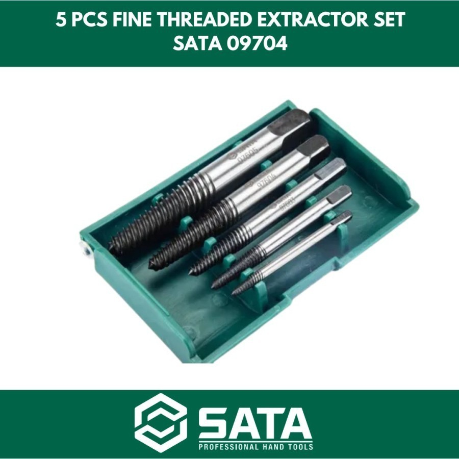 Jual SATA Fine Screw Extractor Sata Tap Balik Set 09704 | Shopee Indonesia