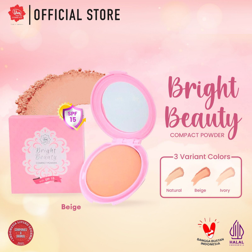 Jual Viva Bright Beauty Compact Powder with SPF 15 (tersedia 3 varian ...