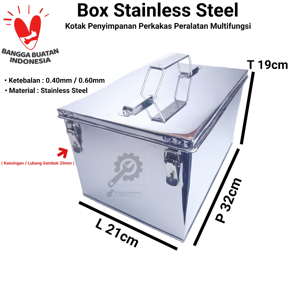 Jual Box Besi Stainless / Kotak Besi / Kotak Penyimpanan Multifungsi ...