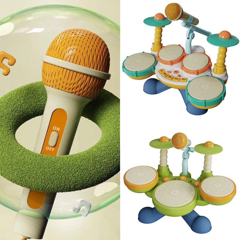 Jual baby mini drum mainan musik anak with light sound effect mainan ...