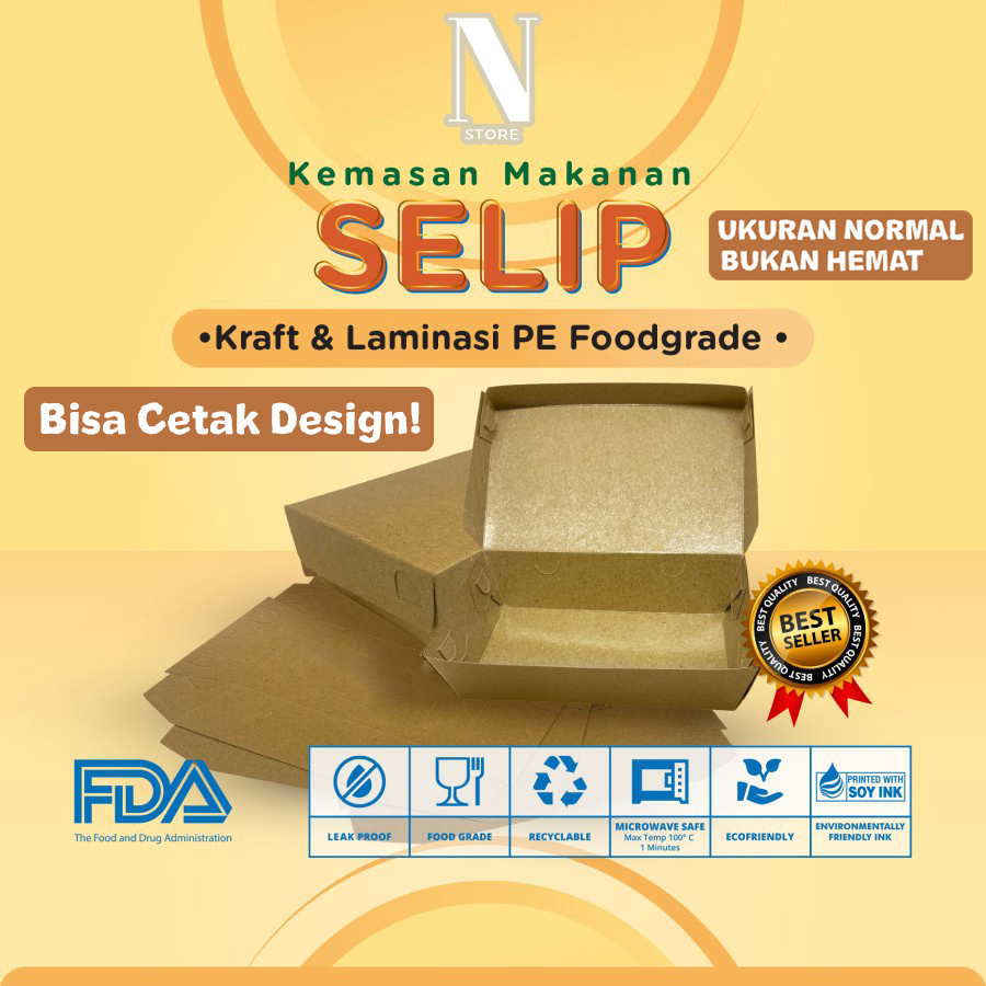 Jual PAPER LUNCH BOX BAHAN KRAFT / KRAFT FULL LAMINASI SIZE S, M & L Isi 100 pcs | Shopee Indonesia