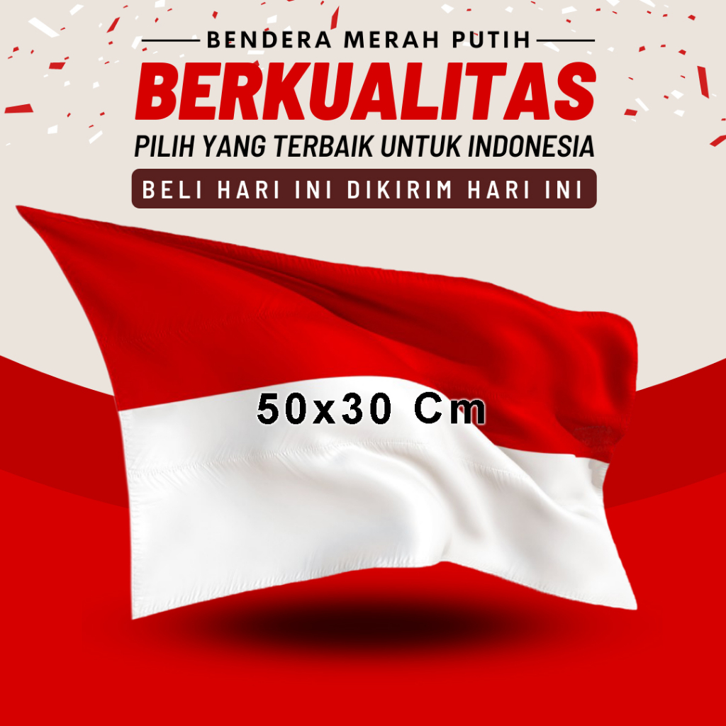 Jual Bendera Merah Putih Negara Indonesia Ukuran 50x30 Cm Bendera ...