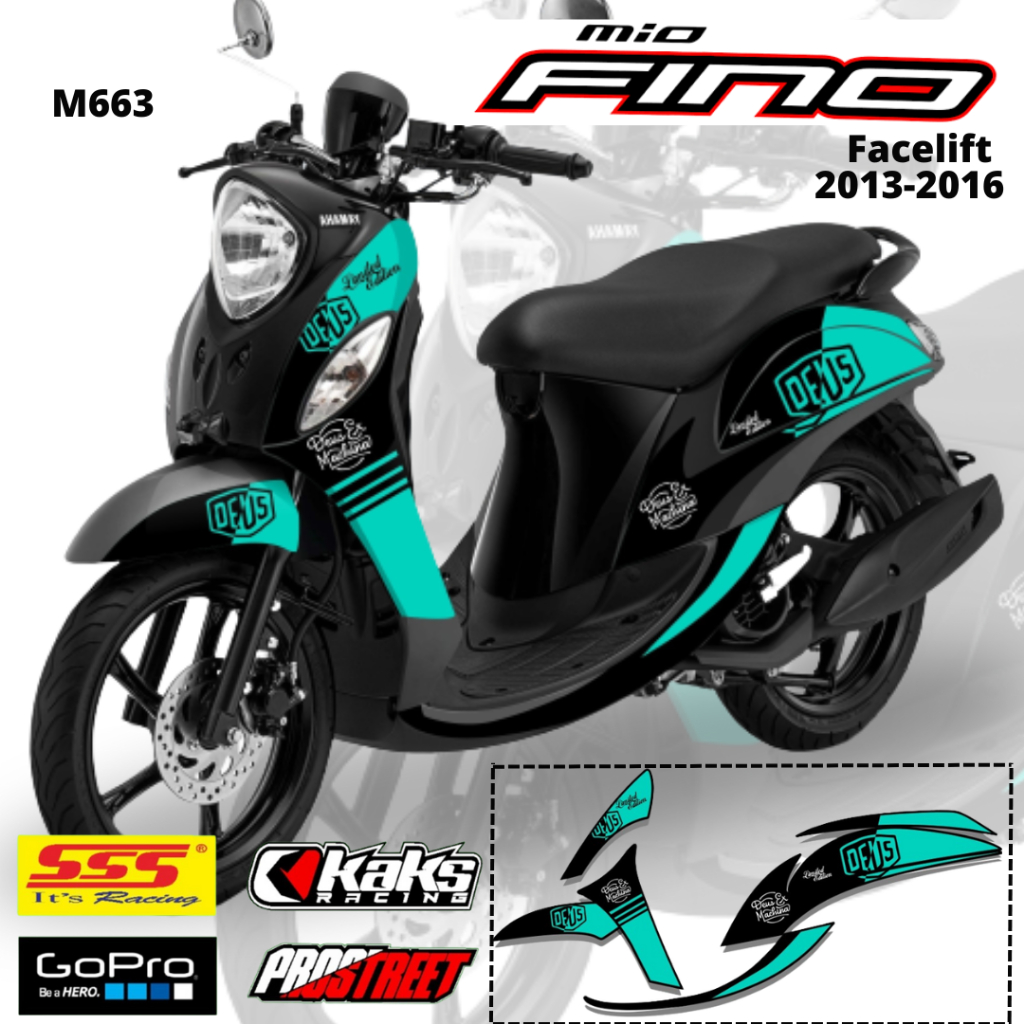 Jual Lis Stiker Striping Yamaha Mio Fino M663 Tahun 2013 2014 2015 2016 ...
