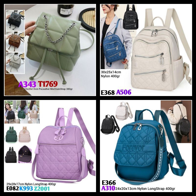 Jual Gij. Tas Ransel Wanita Bisa Selempang Fashion Sling Backpack A506 E368 E366 A310 Z2001 K993 ...