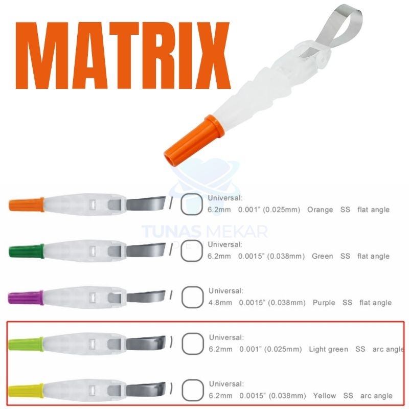 Jual Dental Matrix Curve Disposable Contoured Matriks Band Metal ...
