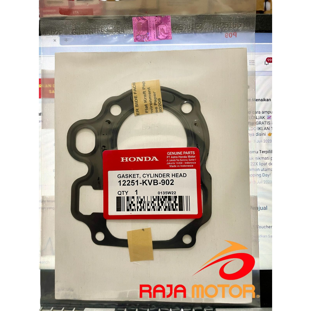 Jual PAKING GASKET HEAD VARIO 110 OLD,VARIO TECHNO 110 OLD KODE KVB ...