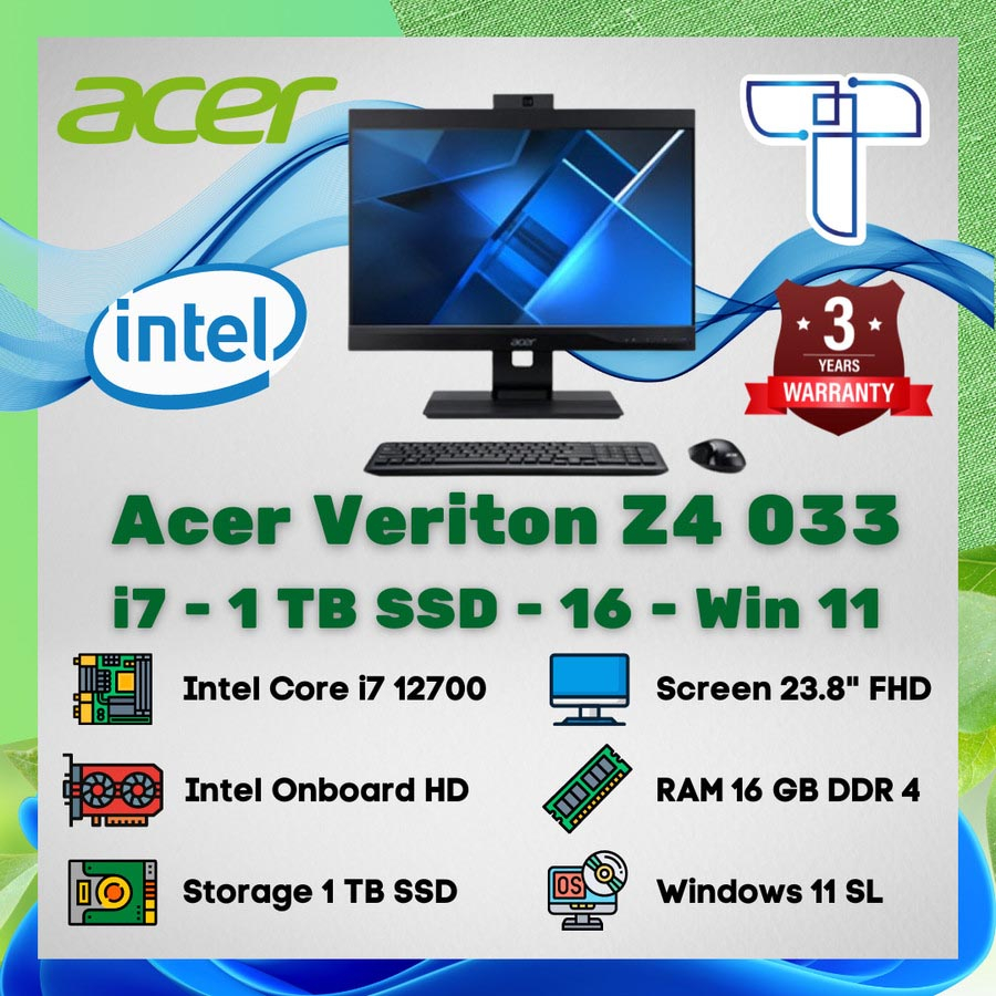 Jual Acer Veriton Z4 033 All in One AIO - i7 - 1TB SSD - 16 - Win 11 ...
