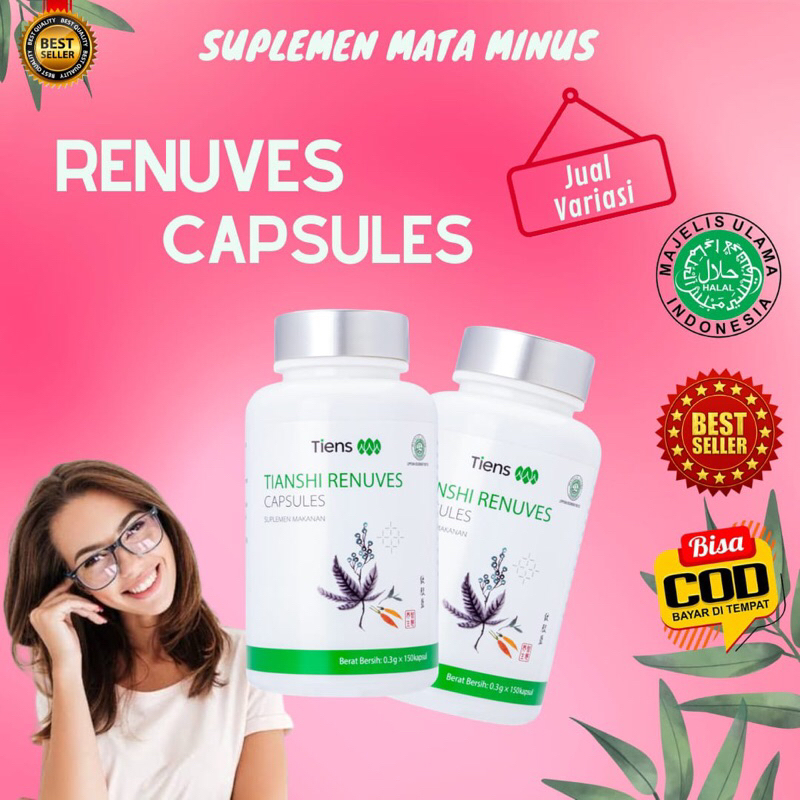 Jual Suplemen Tianshi Renuves Capsules Obat Mata Minus Original Renuves ...