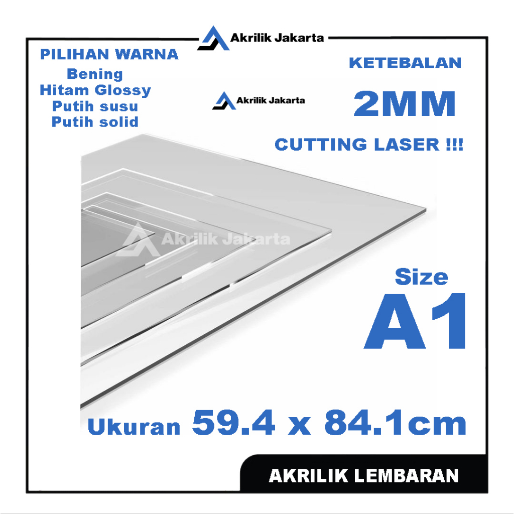 Jual AKRILIK / ACRYLIC LEMBARAN A1 TEBAL 2MM BERKUALITAS | Shopee Indonesia