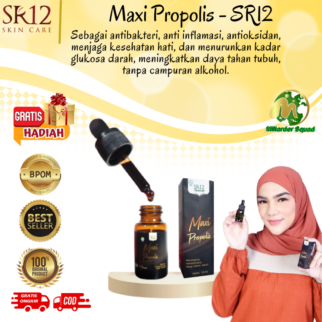 Jual Maxi Propolis SR12 Menjaga & Meningkatkan Daya Tahan Tubuh Termurah | Shopee Indonesia