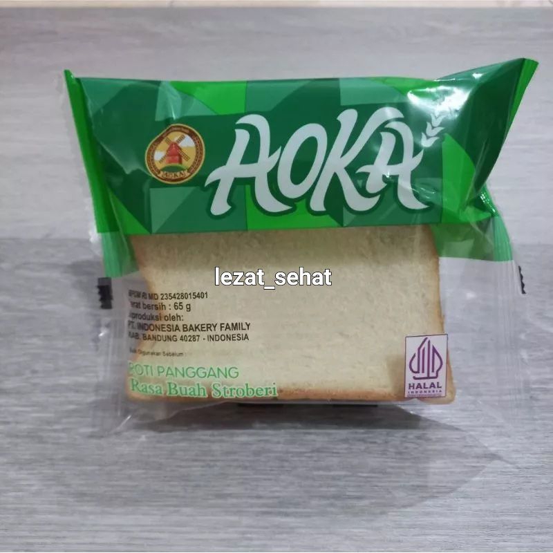 Jual Aoka Roti Panggang Lembut 1 Dus isi 60pcs tersedia satuan rasa dan ...