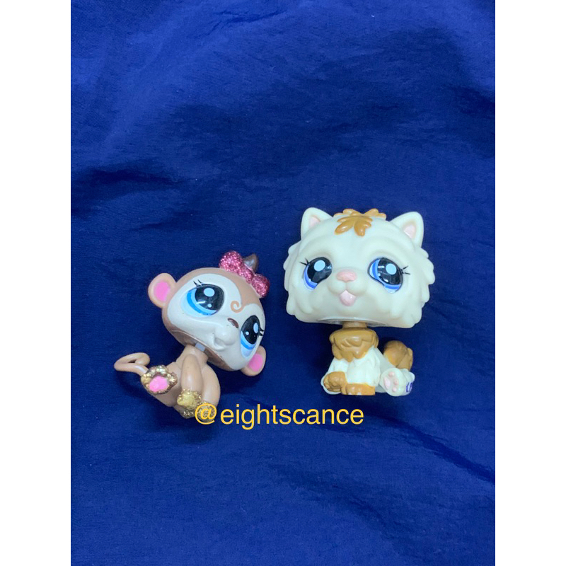 Jual Littlest pet shop figure mainan Lps authentic monkey & dog (check ...