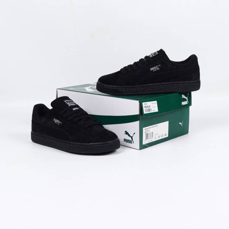 Jual Sepatu Sneakers Puma Suede Classics Triple Black | Shopee Indonesia