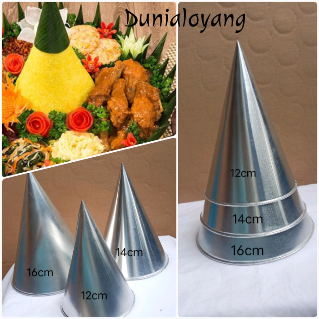 Jual Cetakan Nasi tumpeng polos mini bahan aluminium | Shopee Indonesia