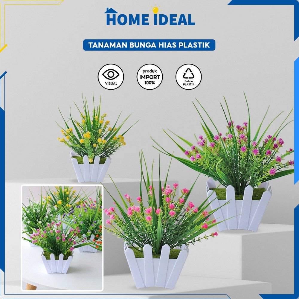 Jual Tanaman Bunga Hias Plastik Multiflora Artificial Flower Decoration ...