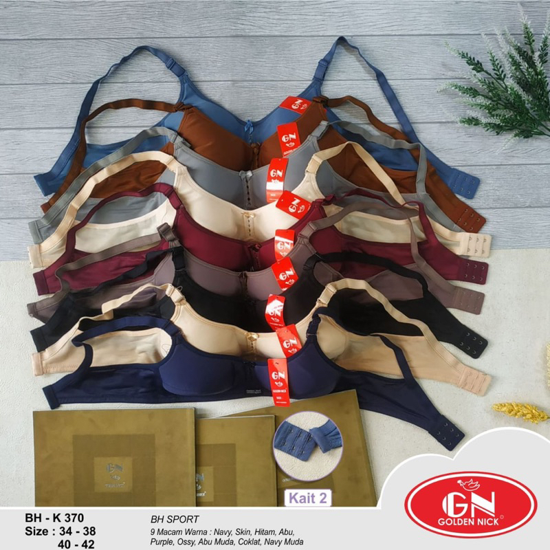 Jual (1pcs) BH sport dewasa bra GN Golden Nick K370 K364 tanpa kawat busa tipis | Shopee Indonesia