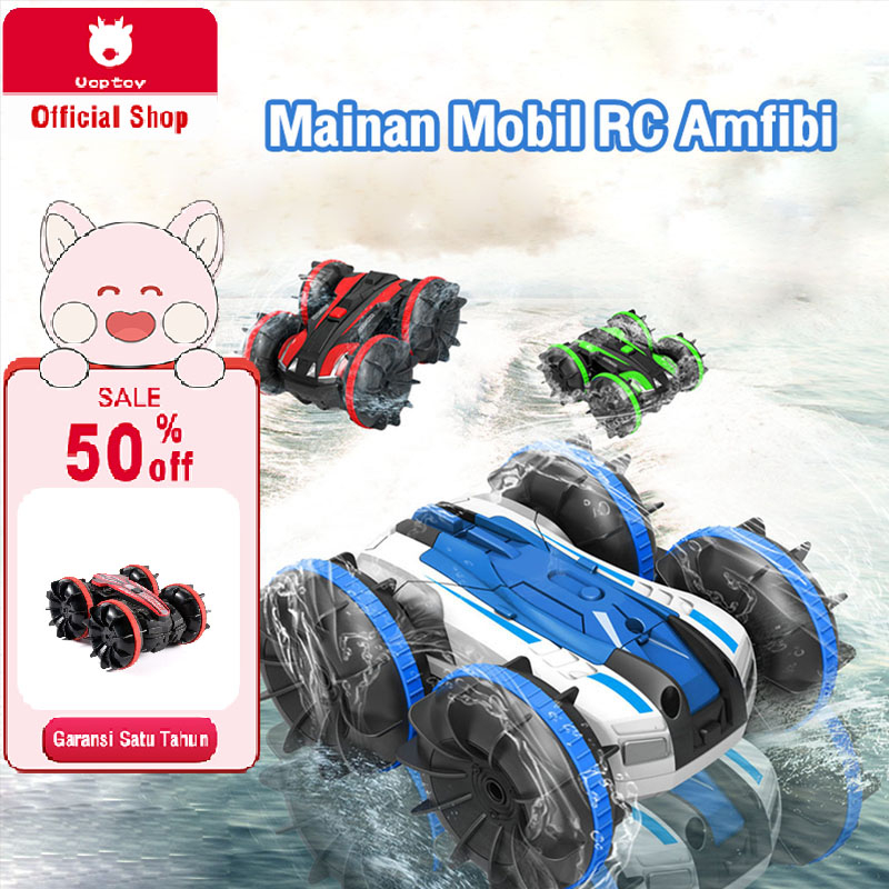 Jual Uoptoy Mainan Mobil RC Amfibi 2.4 GHz 4WD Amfibi Mobil RC Perahu ...