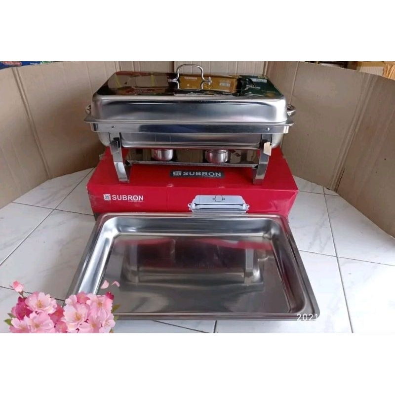 Jual SUBRON chafing dish prasmanan segi 9 liter | Shopee Indonesia