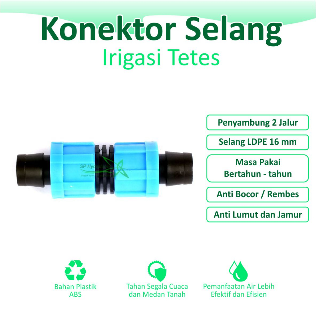 Jual Joinner Selang Drip Sistem Selang Irigasi 16 Mm Hidroponik ...