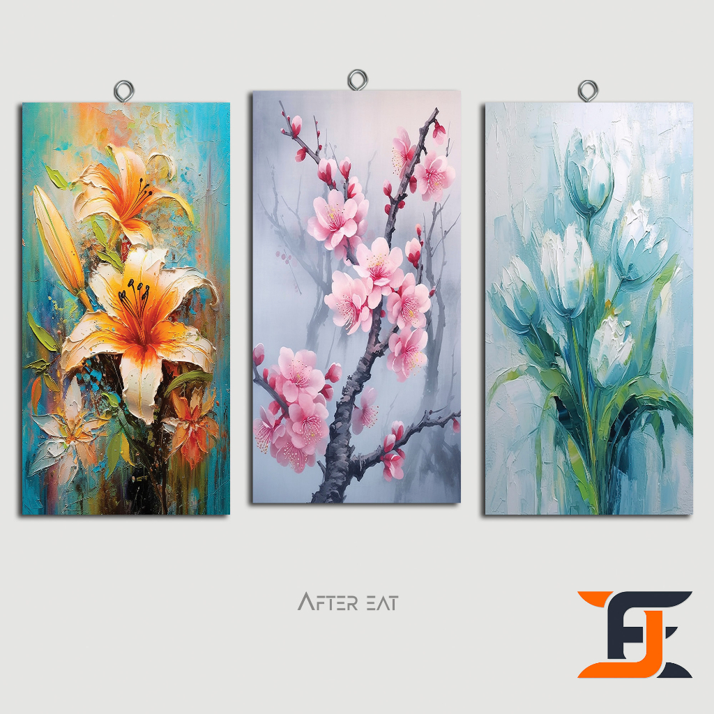 Jual HIASAN DINDING BUNGA FLOWER SIMPLE BIRU WARNA WALLDECOR 15X30 ...