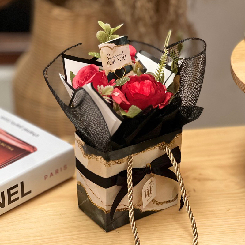 Jual Mini Bucket Bunga Korea Buket Bunga Wisuda Flower mini Buket ulang ...